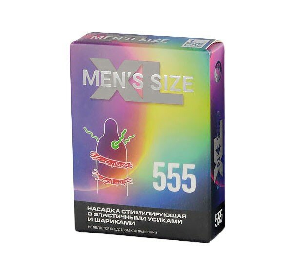 Насадка стимулирующая Sitabella Men's Size XL 555 с усиками, бесцветная
