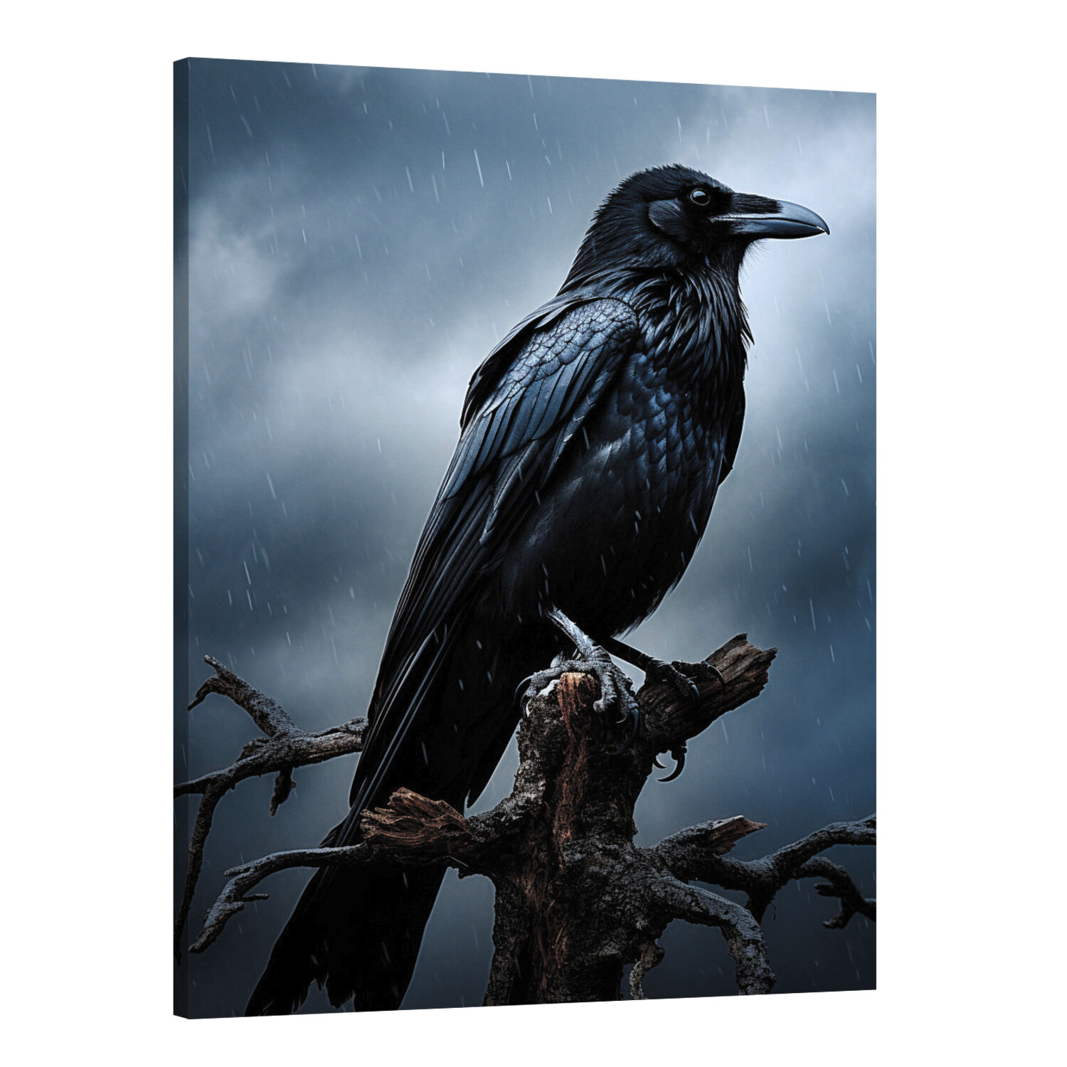 Интерьерная картина 50х70 "Таинственное присутствие ворона"