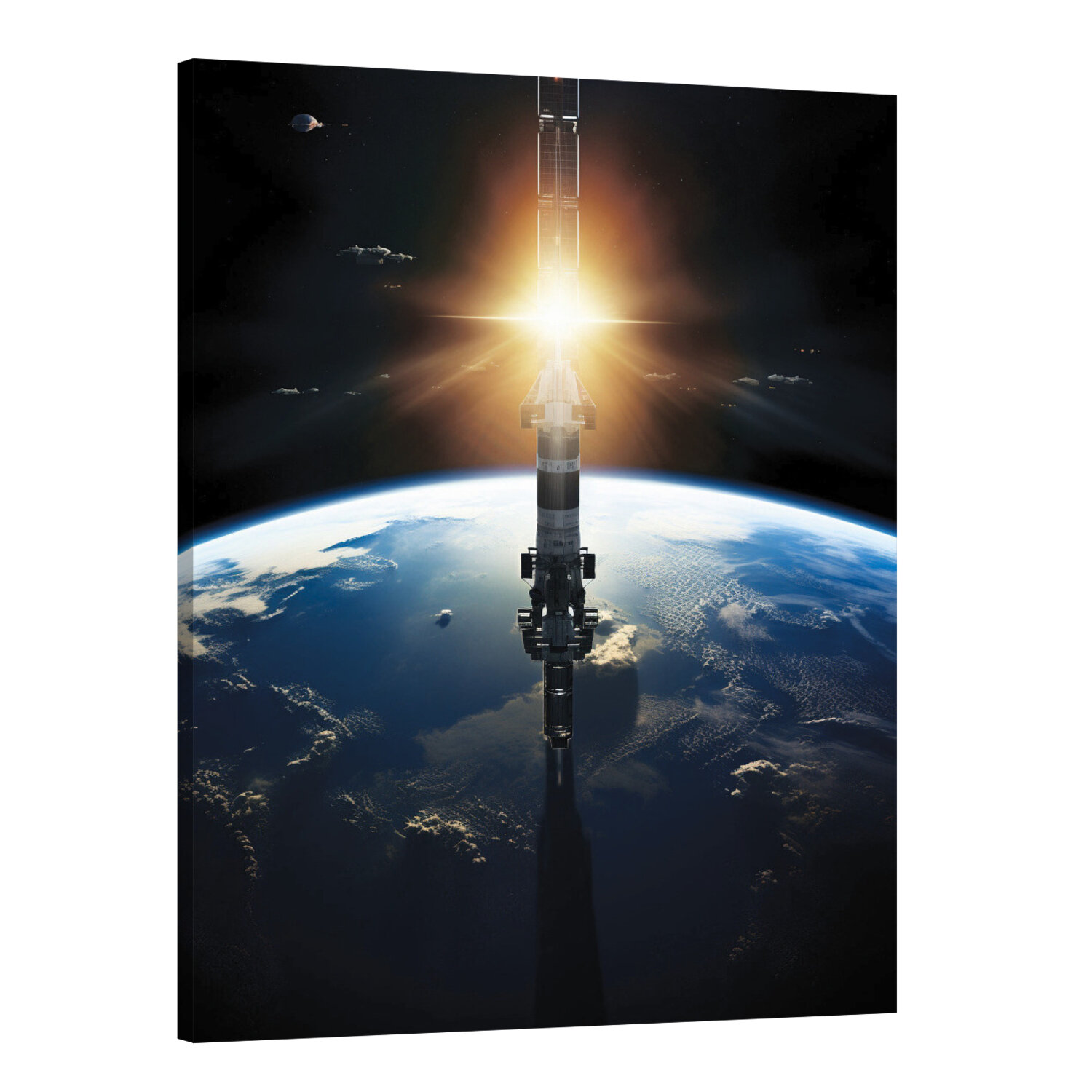 Интерьерная картина 50х70 "Космос ракета"