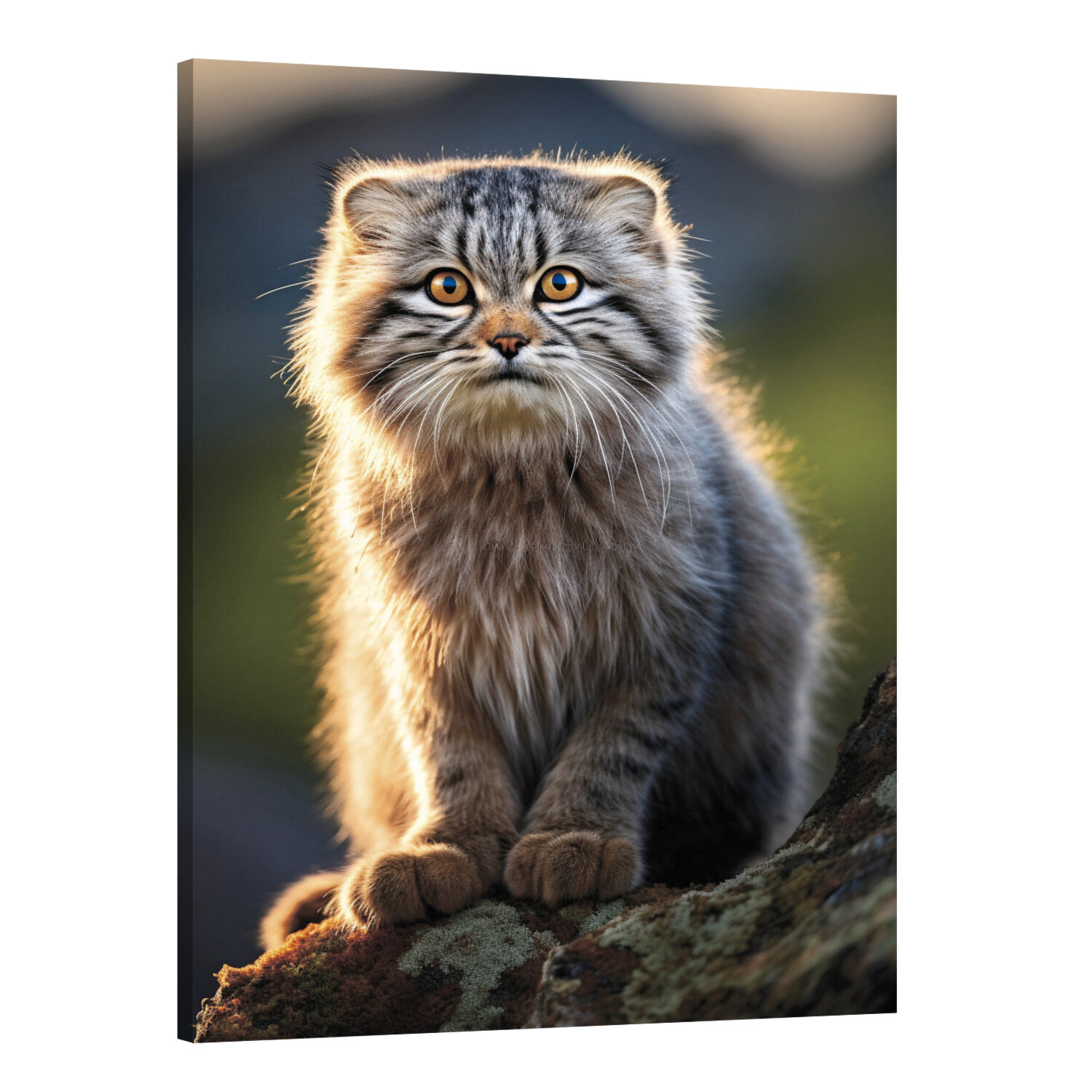 Интерьерная картина 50х70 "Манул: хранительница снежной вечности"