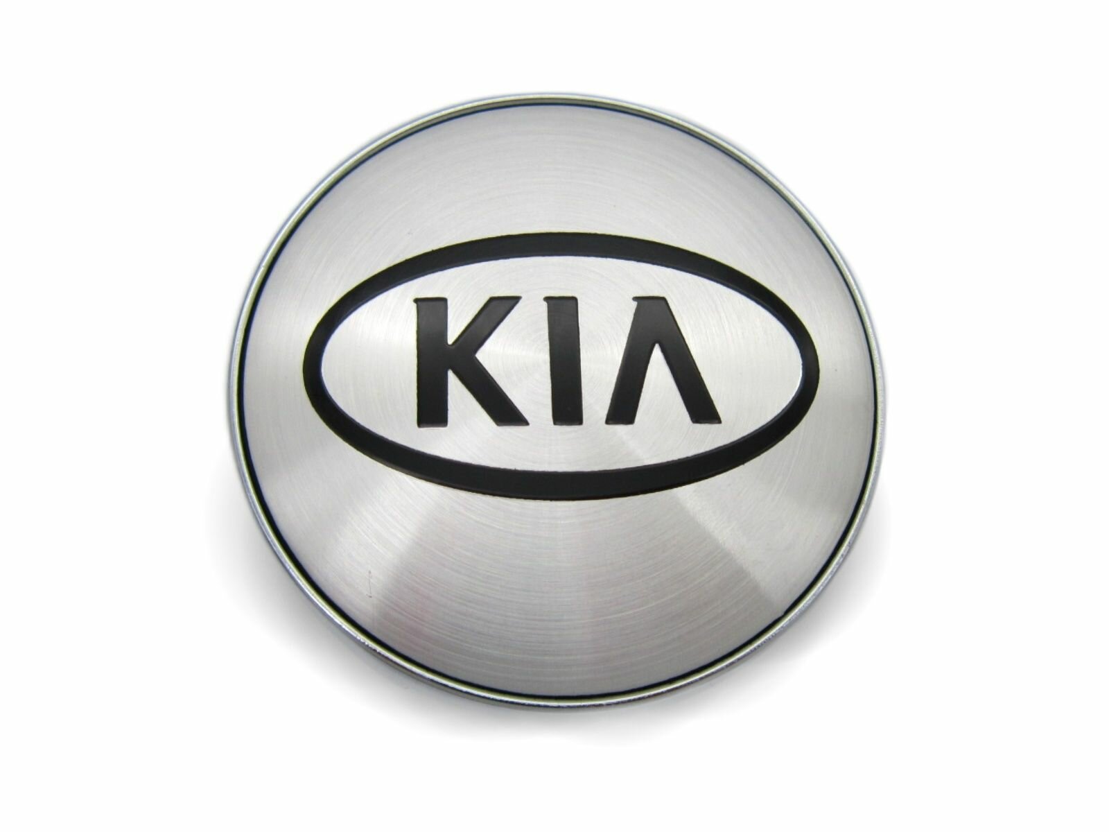 Колпачок, заглушка на литой диск Kia chrome black logo 60/56 мм, 1 шт.