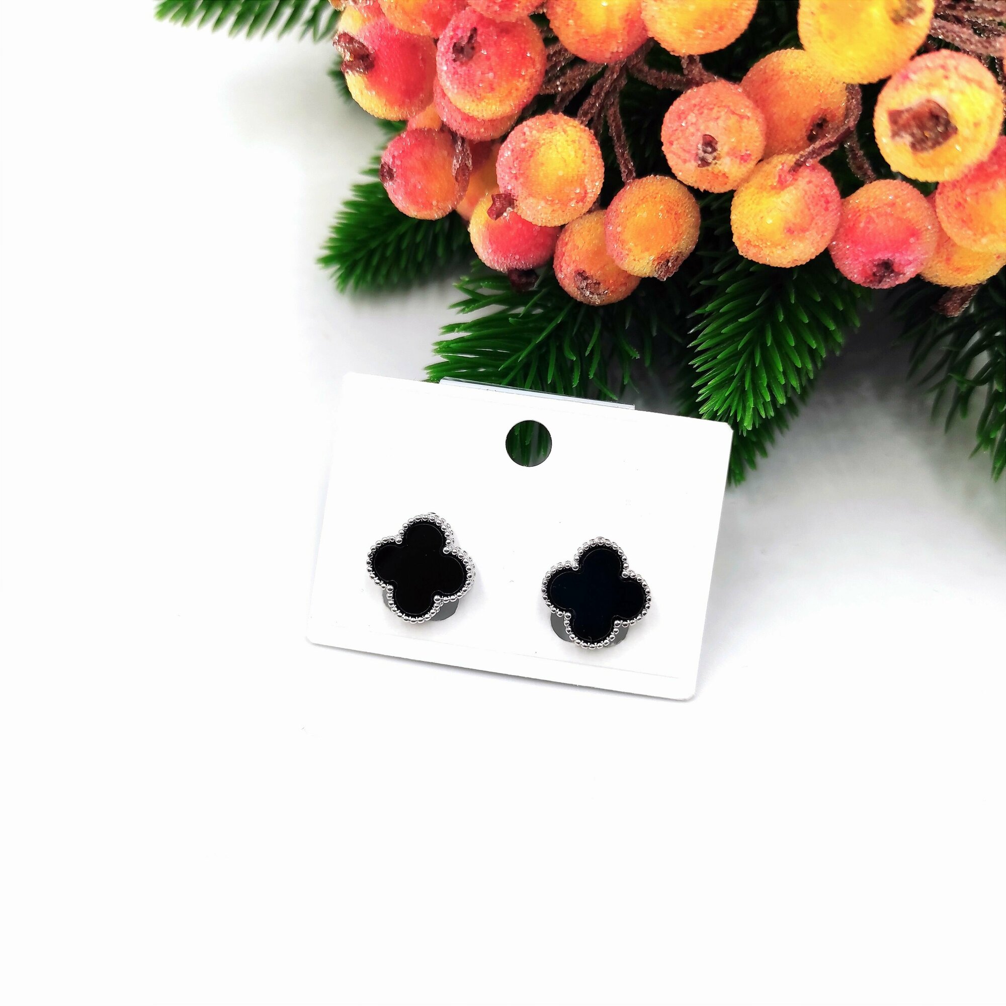 Серьги, искусственный камень