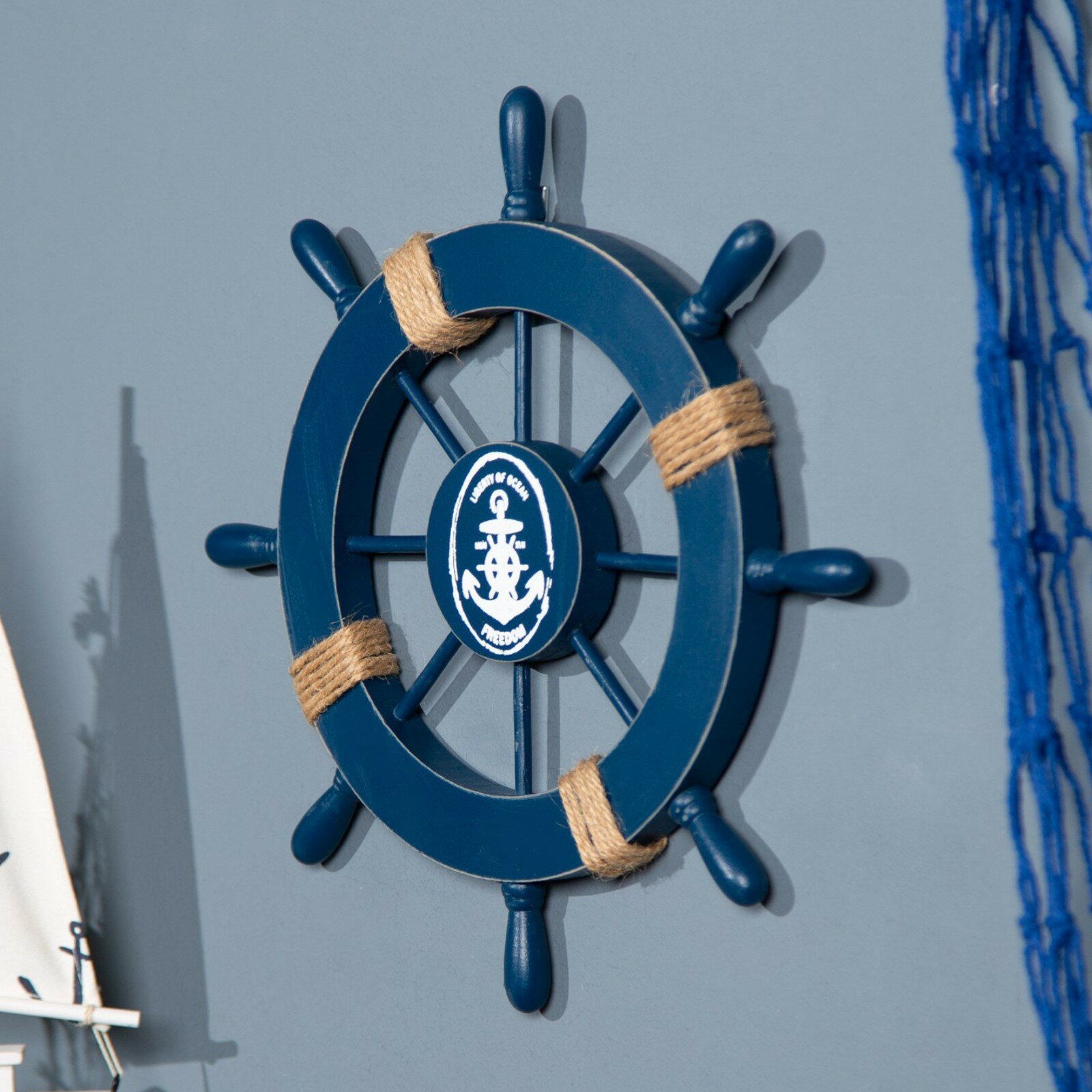 Декор настенный, панно «Штурвал корабля», 28 см
