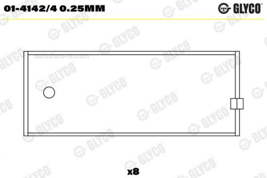 GLYCO 0141424025MM Вклад. шатун. ком/кт +0.25