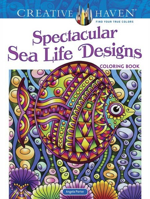 Porter Angela "Creative Haven Spectacular Sea Life Designs Coloring Book"