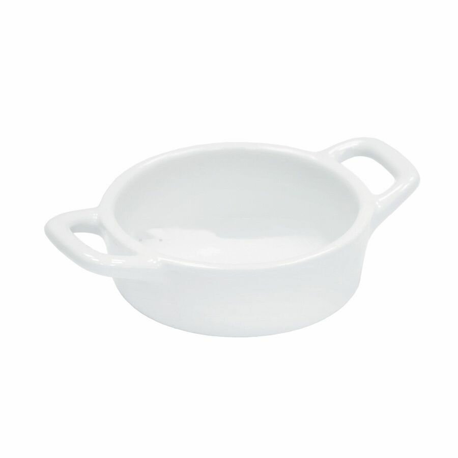 Соусник фарфоровый "Life Quality" круглый 60мл d-10см с 2-мя ручками