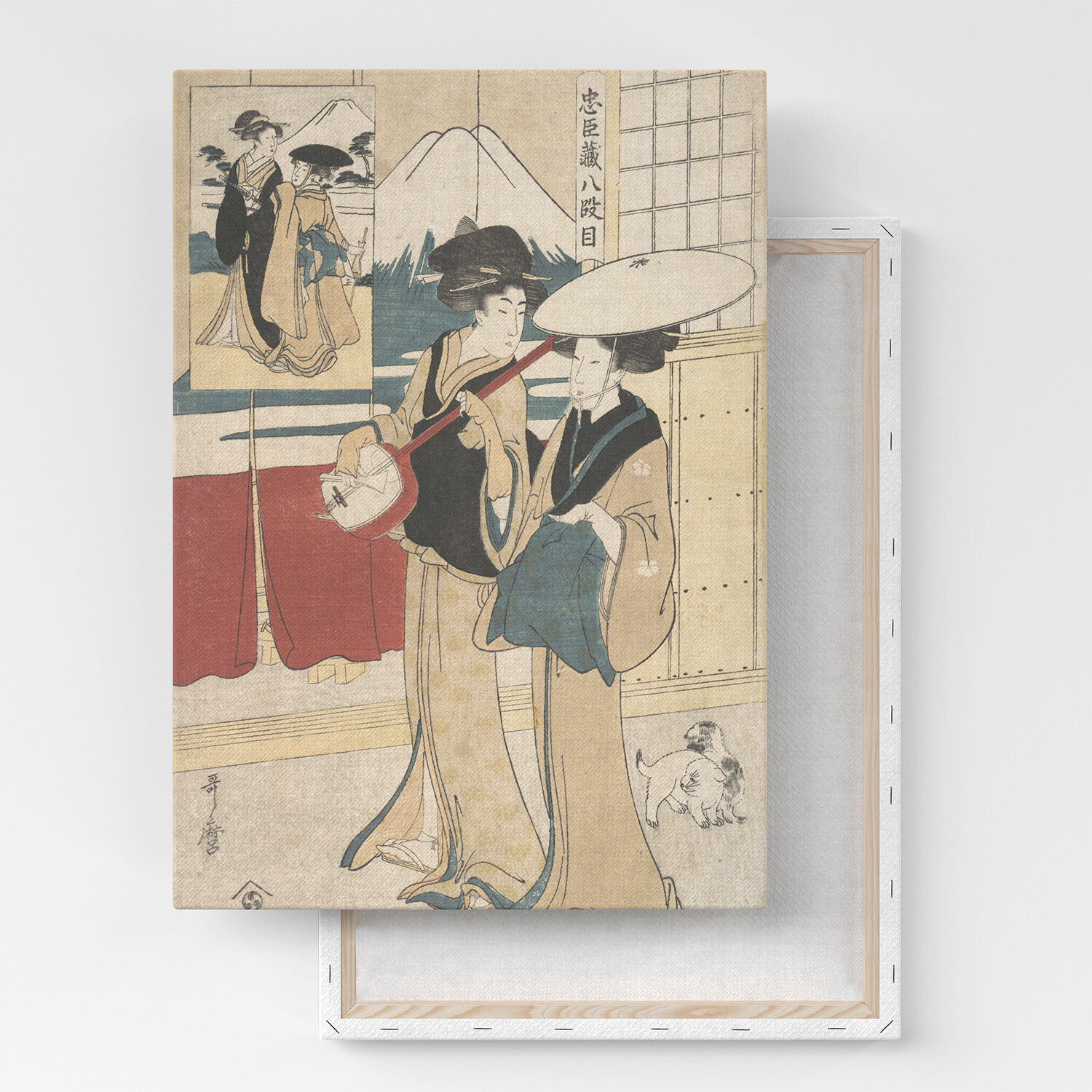 Картина на холсте, репродукция / Китагава Утамаро - Two Tori-oi, or Itinerant / Размер 30 x 40 см
