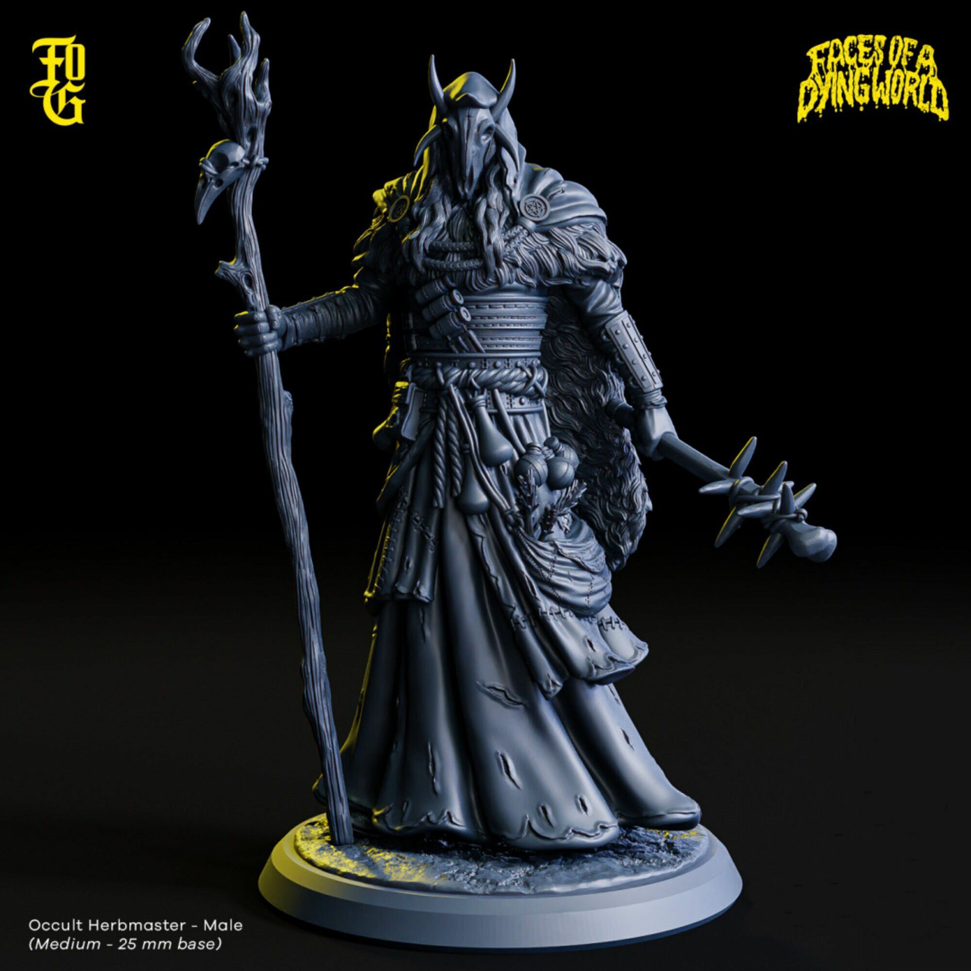 Миниатюра D&D "Травник-оккультист" 32 мм (DnD, Dungeons & Dragons, ДнД, Подземелья и Драконы, Pathfinder)