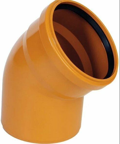 Отвод ф 110мм 45гр наружный (рыжий)