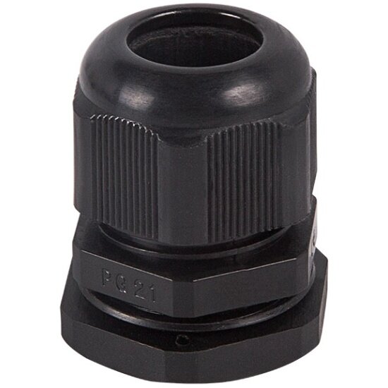 Кабельный ввод Rexant PG-21 (13-18 мм), черный, 50 штук