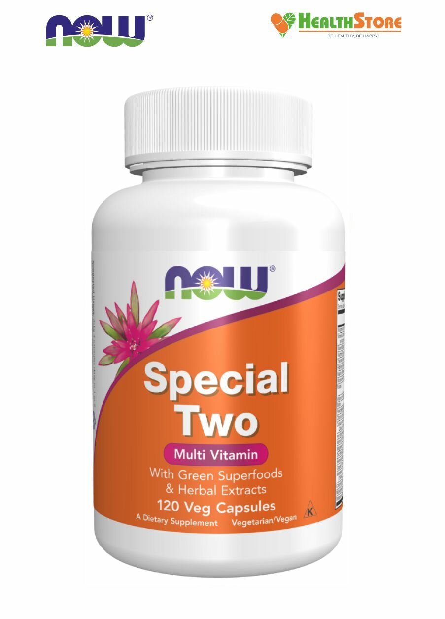 NOW Special Two 120 капсул Витаминно-минеральный комплекс для костей, сердца, иммунитета, мышц, для мужчин и женщин