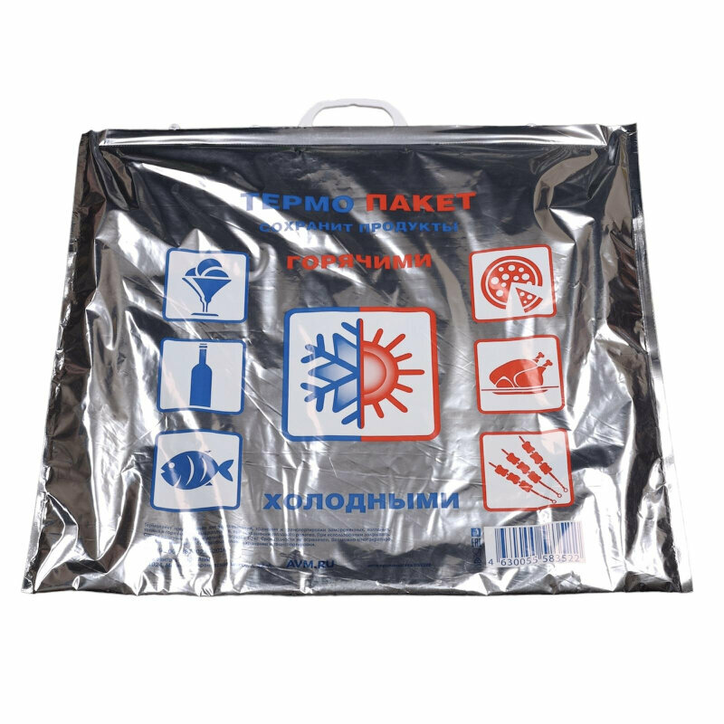 Термопакет снежинка 60x55 см 3-х слойный Мет/Вспен/Пленка, 1946995