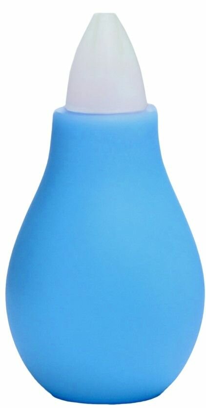 Детский назальный аспиратор с колпачком, соплеотсос груша для новорожденных, облегчает дыхание малыша, цвет голубой
