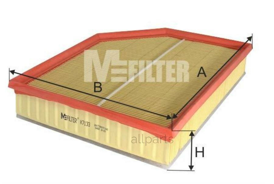 M-FILTER K7133 фильтр воздушный!\ Volvo XC60/XC90/S90/V90 2.0 17>