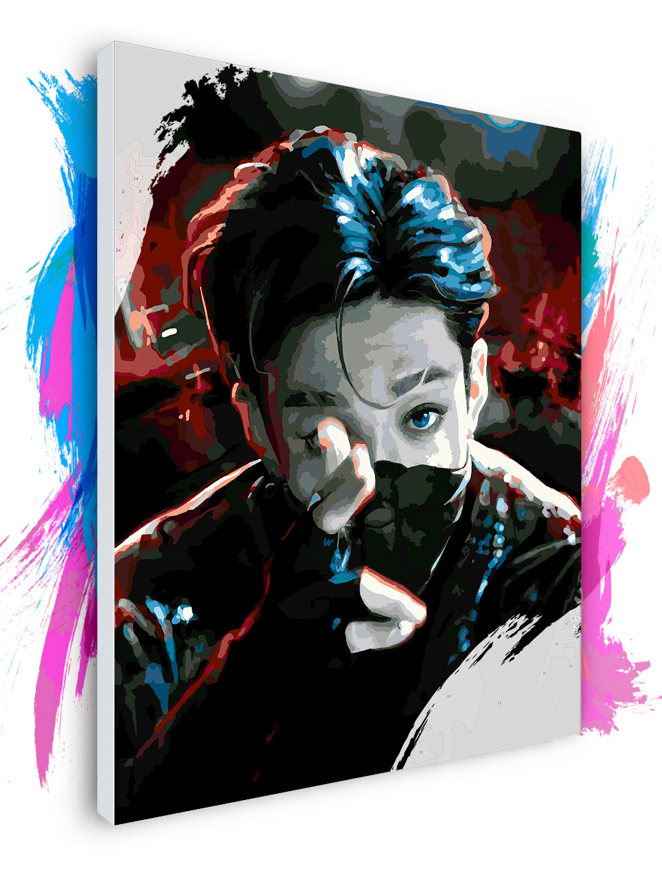 Картина по номерам на холсте Stray Kids Банчан 5 stars, 40 х 50 см