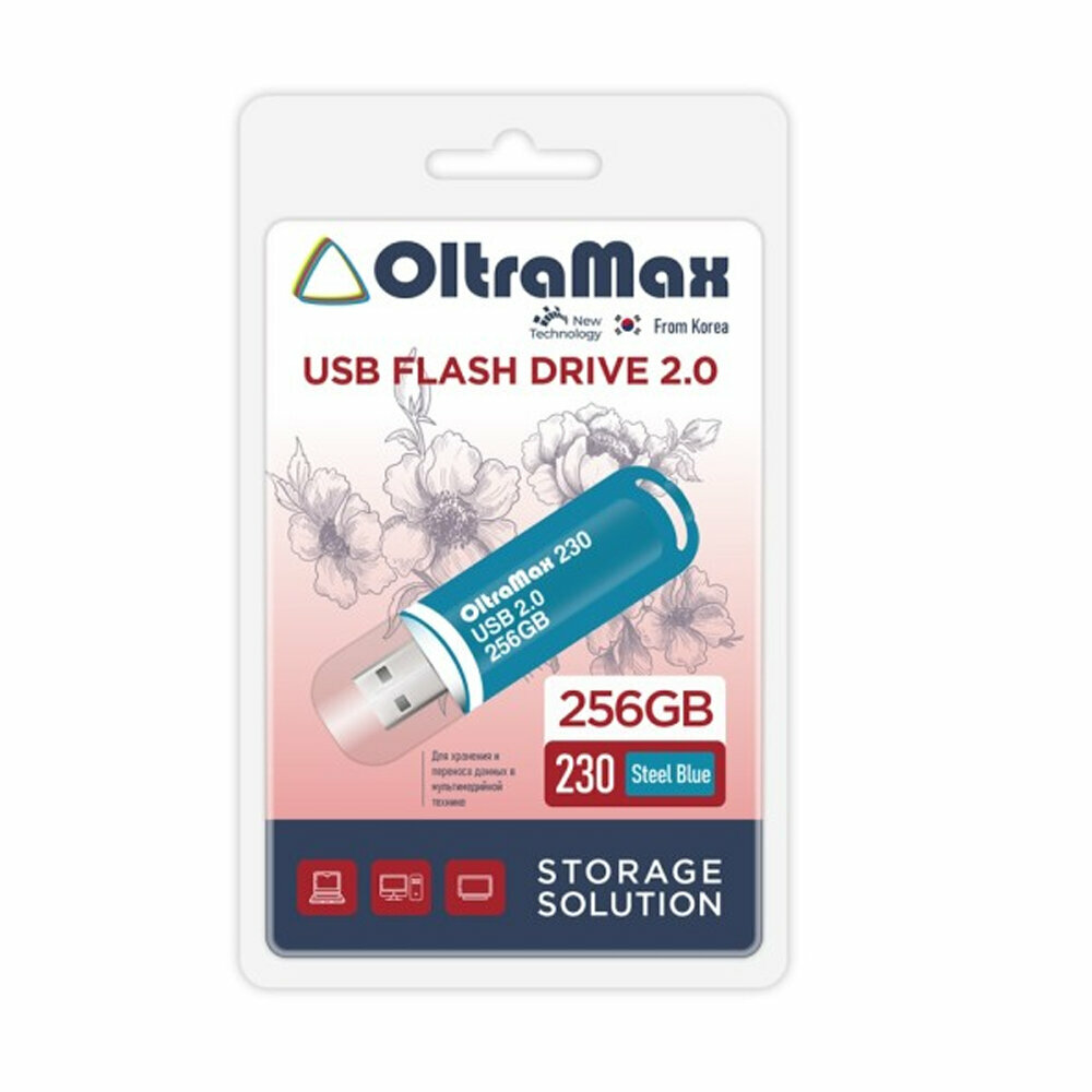 Флешка USB флеш карта 256GB 230 Steel Blue 2.0