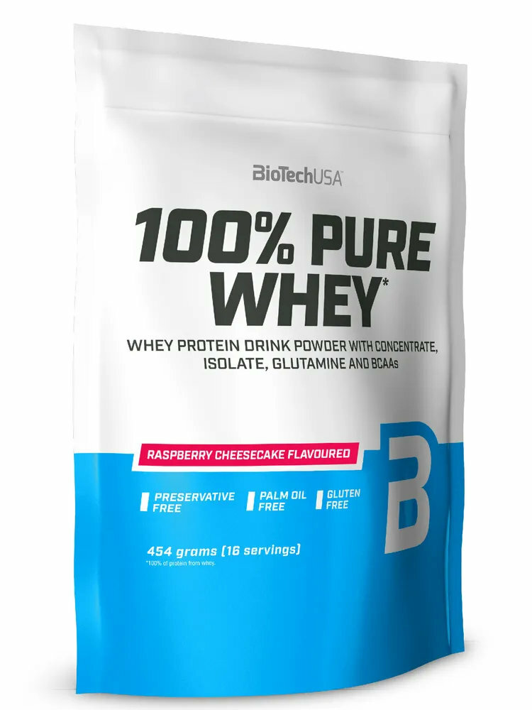 BioTech Pure Whey 1000g (Малиновый чизкейк)