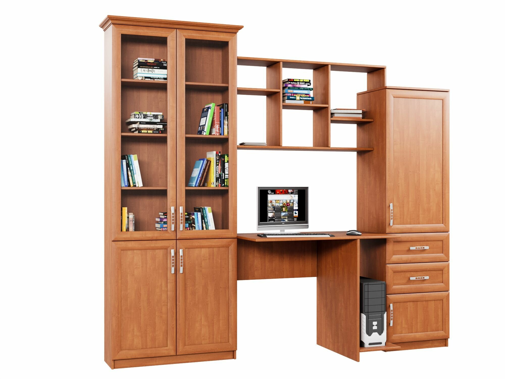 Компьютерный стол "Триан 10" 236х218х60, ольха