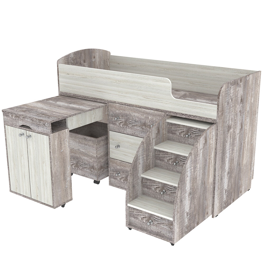 Кровать чердак Малыш Бетон Винтерберг