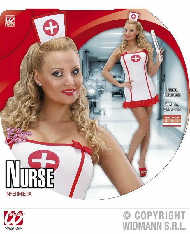 Костюм WIDMANN "Медсестра Гламур", белый, 100% полиэстер, размер M