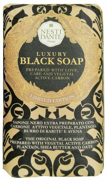 Мыло Nesti Dante ANNIVERSARY Роскошное чёрное / Luxury black soap 250 г
