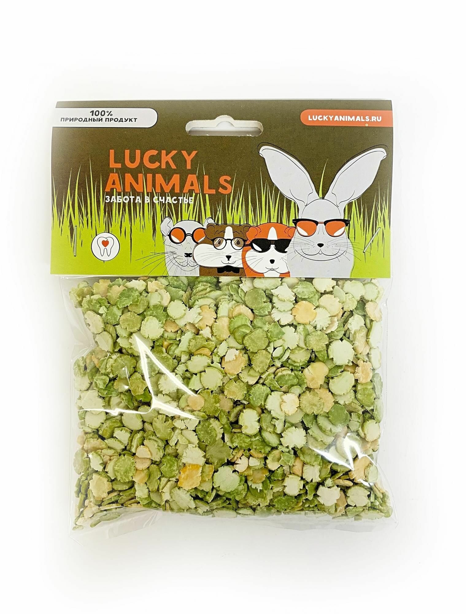 Лакомство для грызунов Lucky Animals "Горох", для всех видов грызунов, 150г, 1 уп