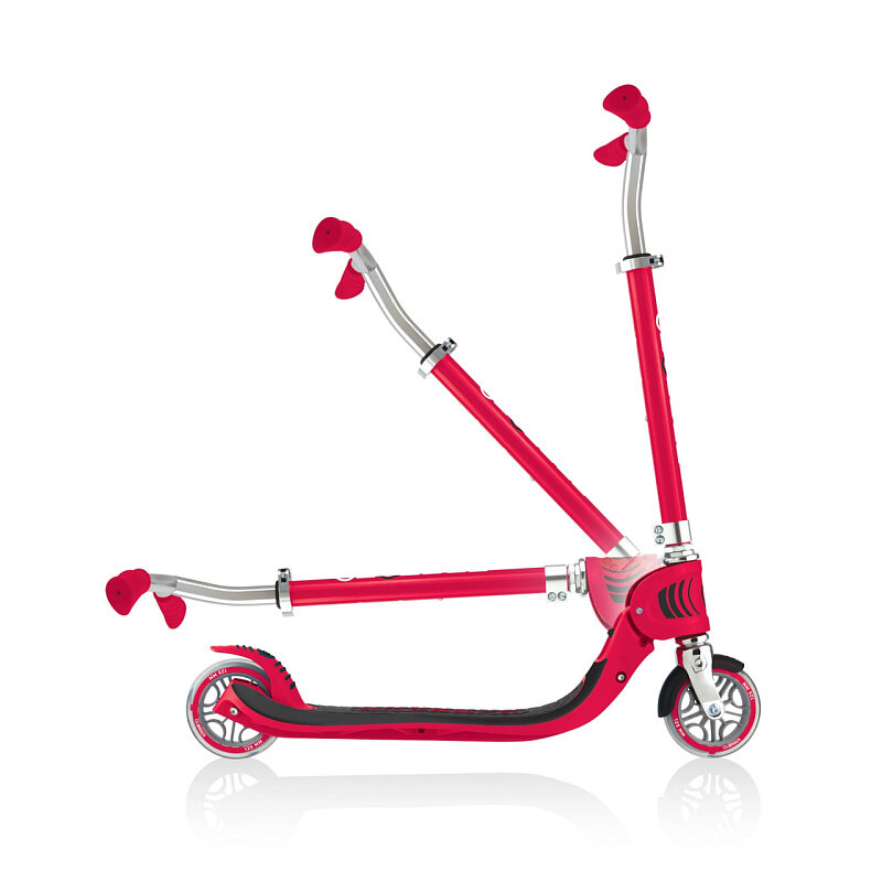 Детский самокат Globber FLOW 125 Foldable V2 , двухколесный, складной - Red — фото 1