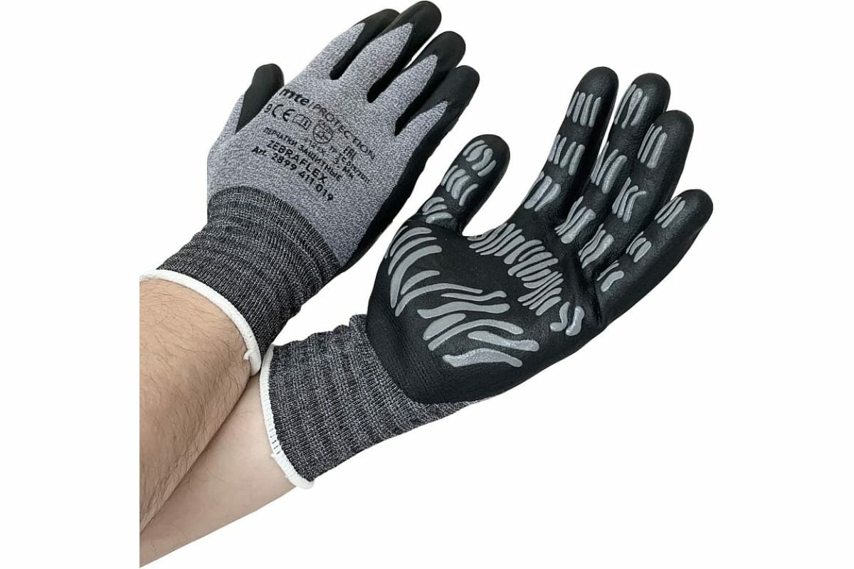 MTE Zebraflex перчатки размер 9 (ex. Wurth) 2899411019 - защитные рабочие перчатки