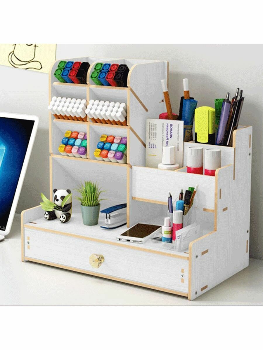 Органайзер для канцелярии ручек маркеров. Карандашница, 24,5x15x25,5 см