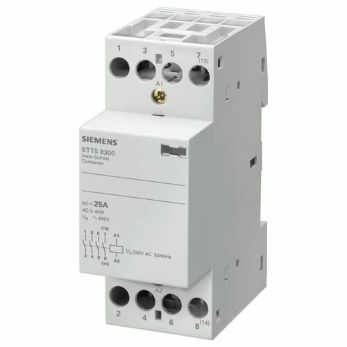 Контактор Insta 4 НЗ, 230/400V AC, 25A, управление 230V AC, Siemens 5TT5833-0