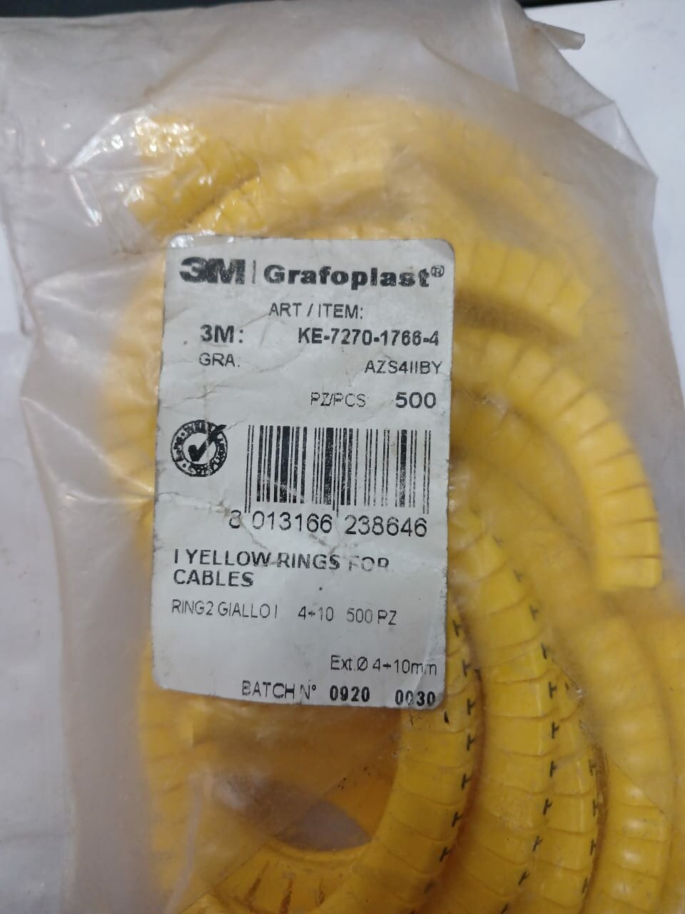 Колечко маркировочное I, 4-8 мм. черное на желтом (уп.500шт) AZS4IIBY DKC