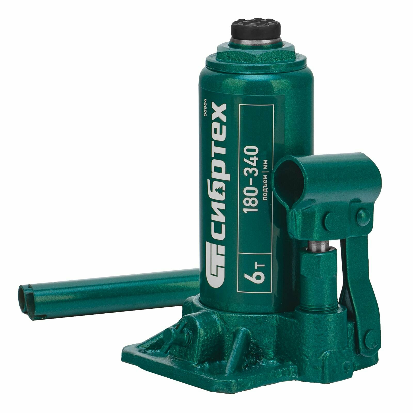 Домкрат гидравлический СИБРТЕХ бутылочный, 6 т, 180-340 мм (50804)