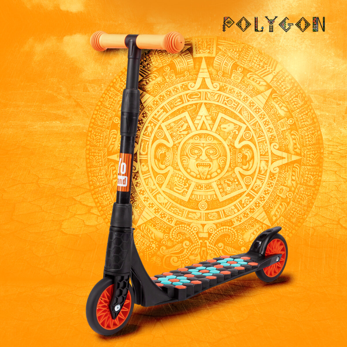 Самокат детский 4-6 лет складной. С мозаикой для индивидуального дизайна.