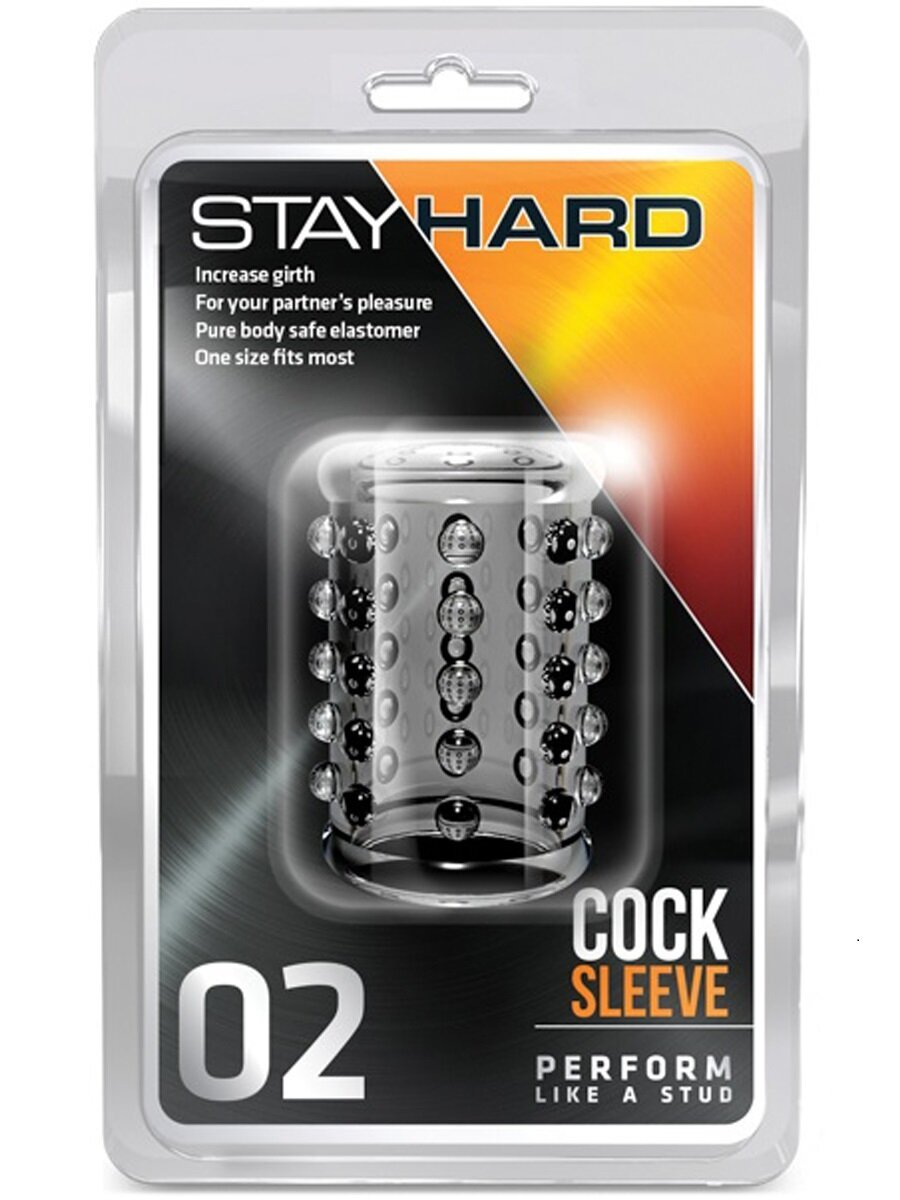 Силиконовая прозрачная насадка на пенис "STAY HARD COCK SLEEVE 02" 5cm