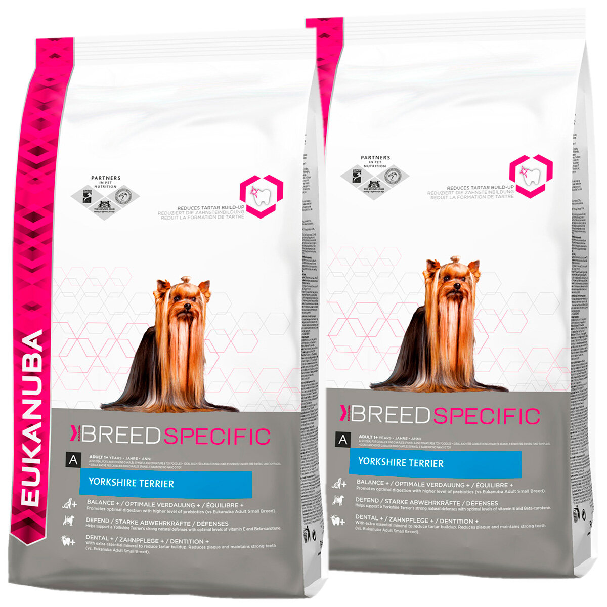 EUKANUBA YORKSHIRE TERRIER для взрослых собак йоркширский терьер (1 + 1 кг)