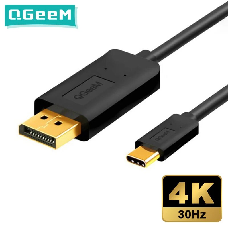 QGeeM кабель USB C — DisplayPort 4K 60Гц Molding 4K60Hz, 1,2 м