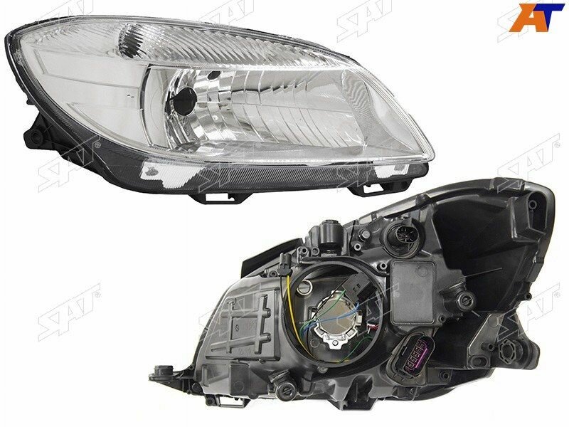 . SAT Фара для SKODA FABIA, ROOMSTER 10-14 правая хром