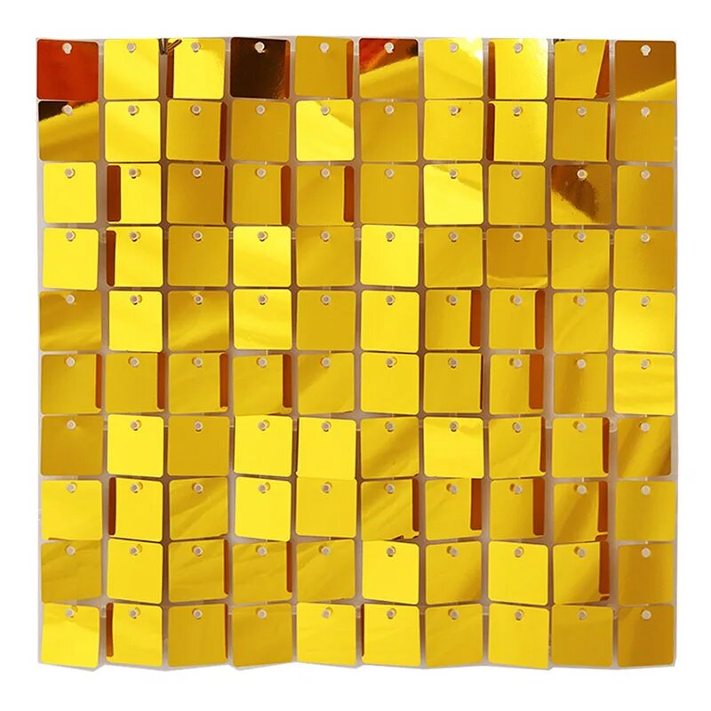 CANYAN Золотые квадратные блестящие панели для фотозон 25 Pcs, Golden