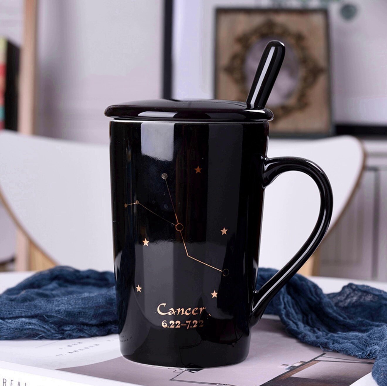Керамическая чашка MyPads знак зодиака созвездие оригинальный и памятный подарок на День рождения 23 14 февраля Новый год мужчине женщине парню девушке ребенку