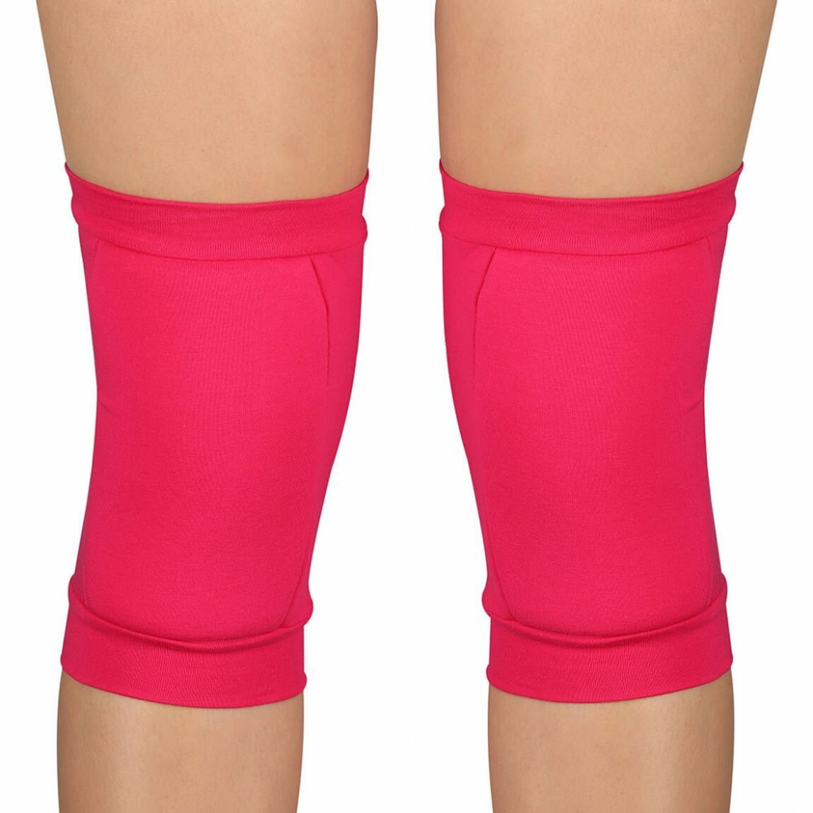 Наколенники для гимнастики и танцев INDIGO SM-113-FS, р. L, от 15лет, хлопок, эластан, ПУ, фуксия