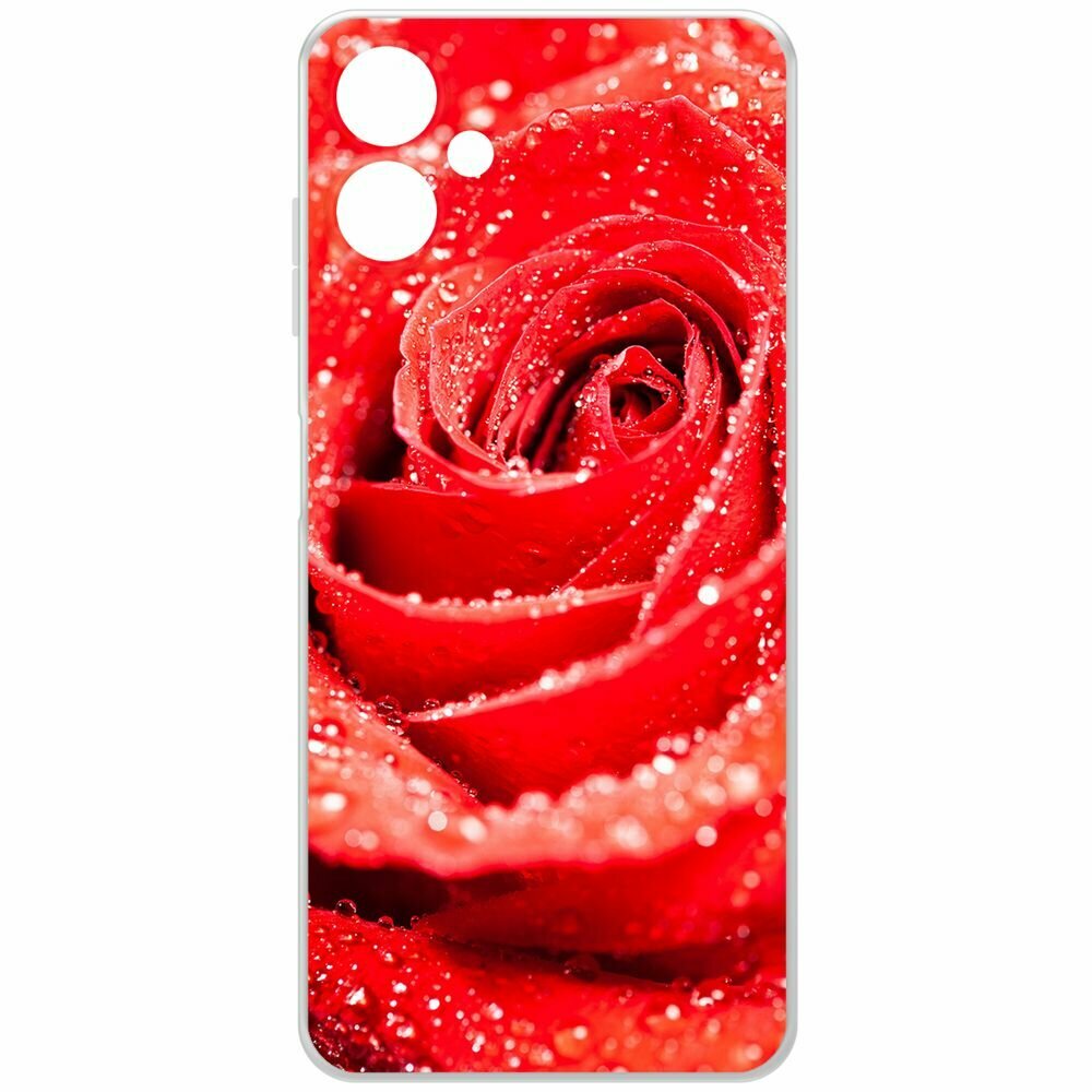 Чехол-накладка Krutoff Clear Case Роза для Samsung Galaxy A06 (A065)