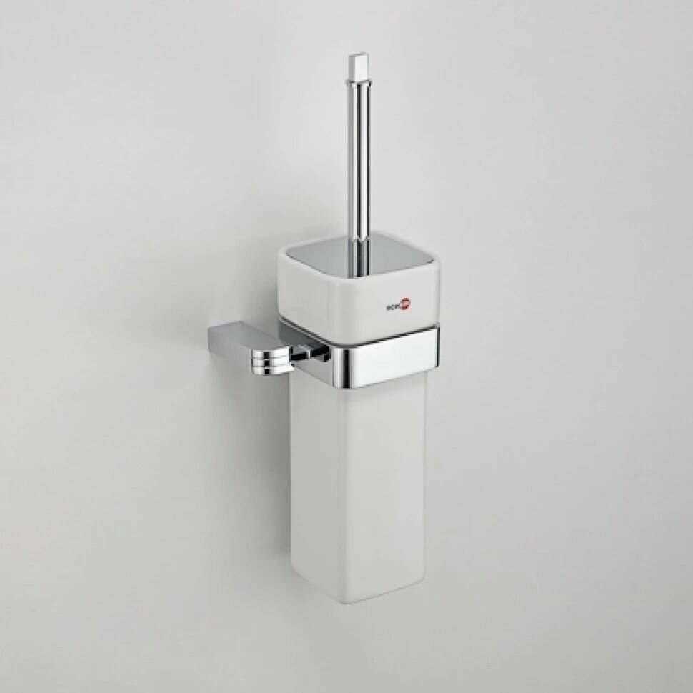 Ершик для унитаза керамика к стене SCHEIN 227CS квадратный