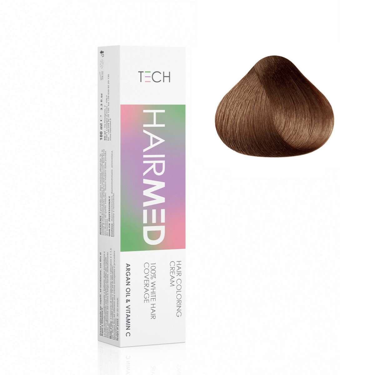 Перманентная крем-краска для волос Hairmed 7/34 Русый Золотисто-медный 100 мл