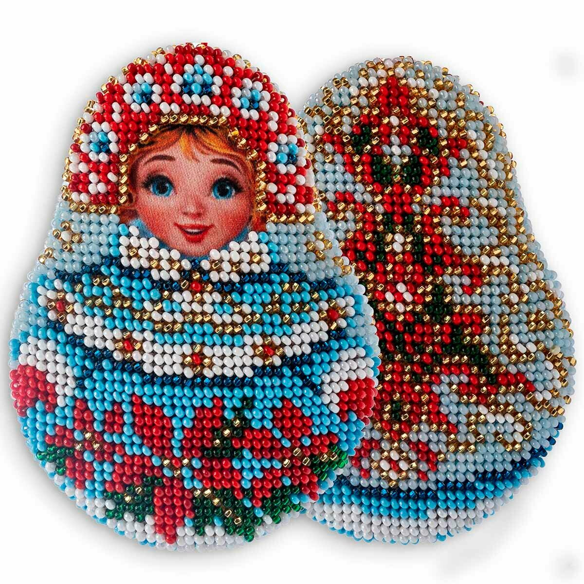 Набор для вышивания бисером Кроше ‘Снегурочка’, 10*8 см, с бисером и схемой