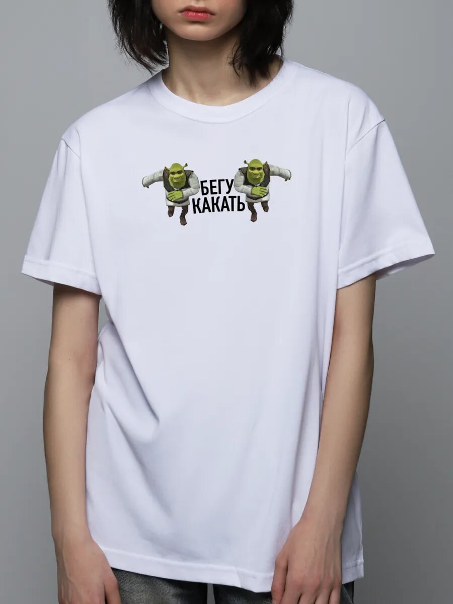 Футболка с принтом мем Шрек