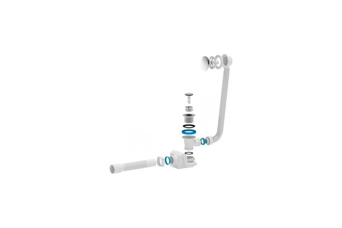 АНИ Пласт Сифон д/ванны Бриг авт гофр 40х50 ЕС655S 025-1135