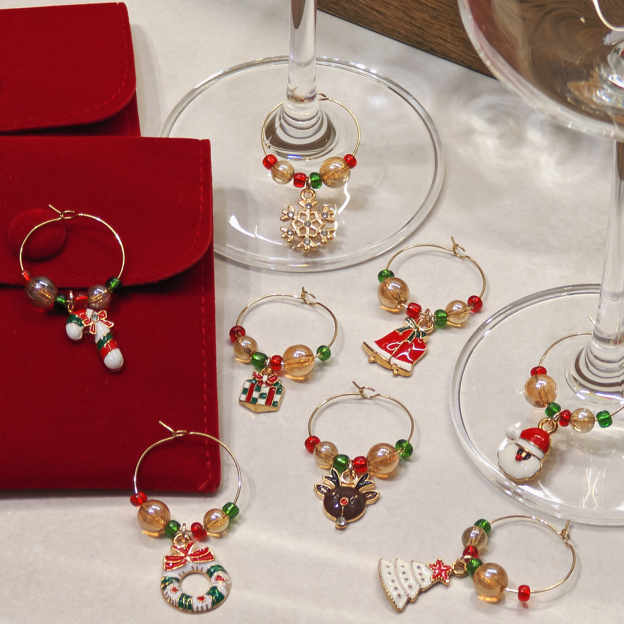 Новогодние маркеры для бокалов sergi_dlya_bokalov, 8шт