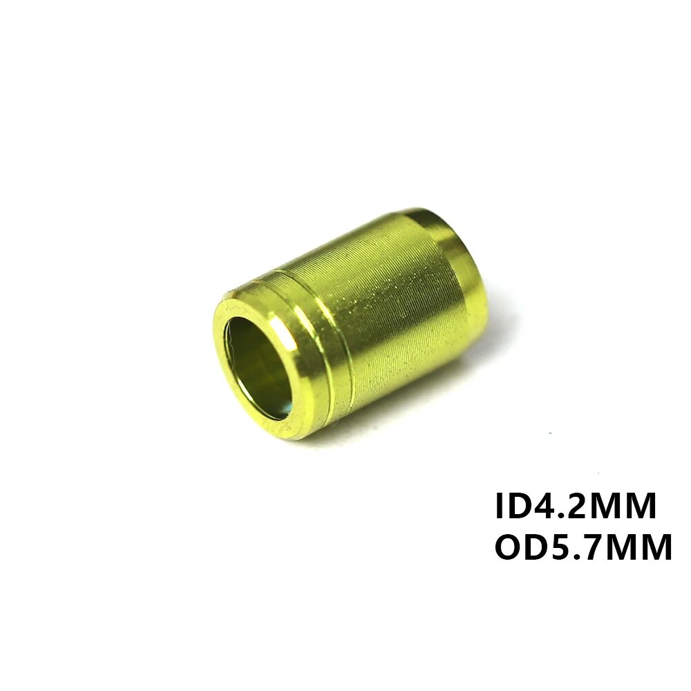 Взрывозащищенное кольцо для стрел из лука, 24 шт, алюминий, синий/красный/золотой/серебристый/зеленый Желтый, ID4.2 OD5.7 Green