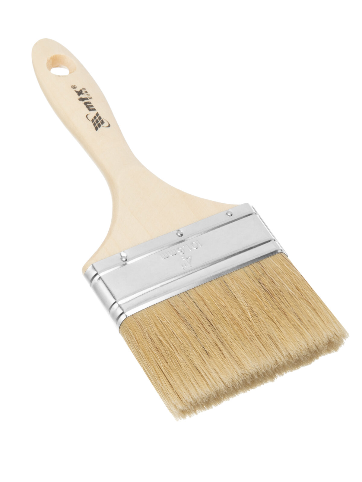 Кисть плоская MTX "Евро" 4" натуральная щетина, деревянная ручка 83057