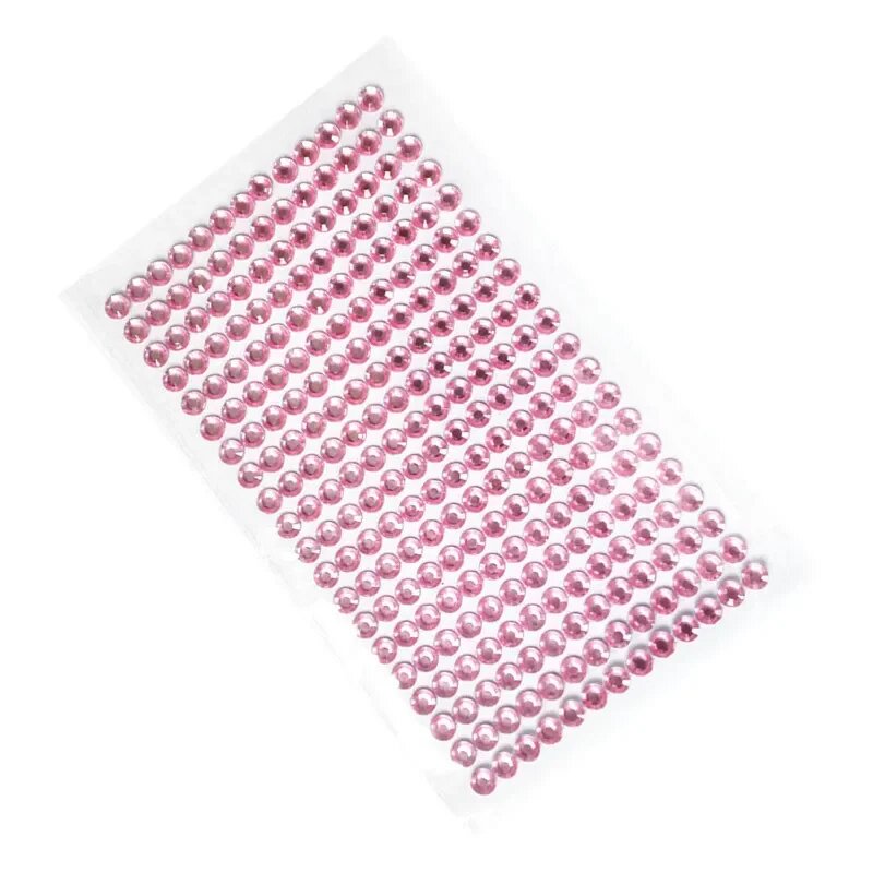 Акриловые самоклеящиеся стразы для декорирования Розовый, 3mm 750pcs, Розовый
